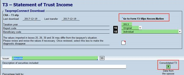 T3 Slips Reconciliation
