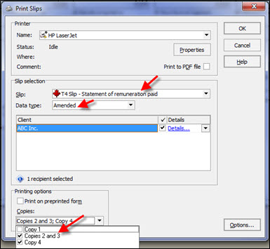 Filing amended or cancelled slips/RL slips